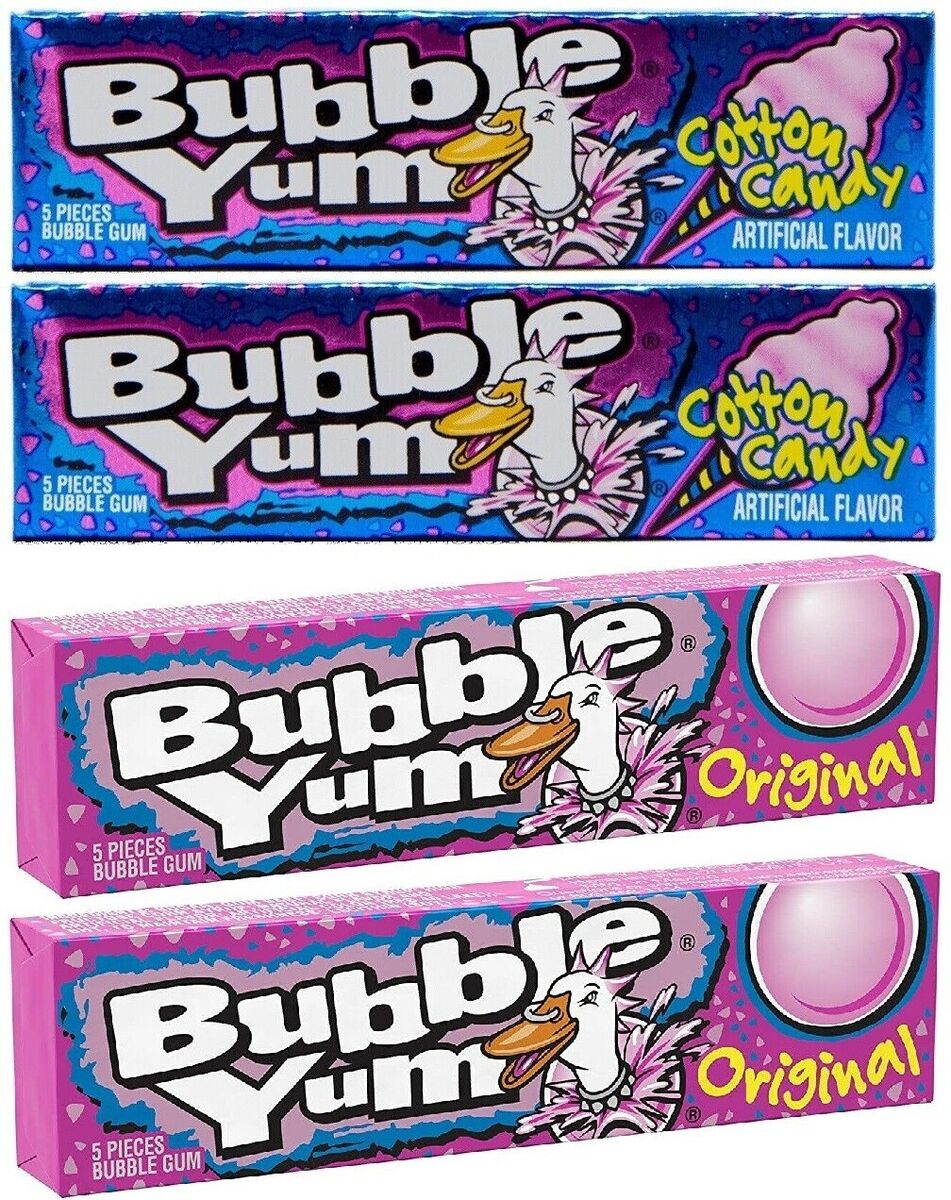 Original & Cotton Candy Bubble Yum Gum (40g) 5 Pcs Soft and Easy to ...