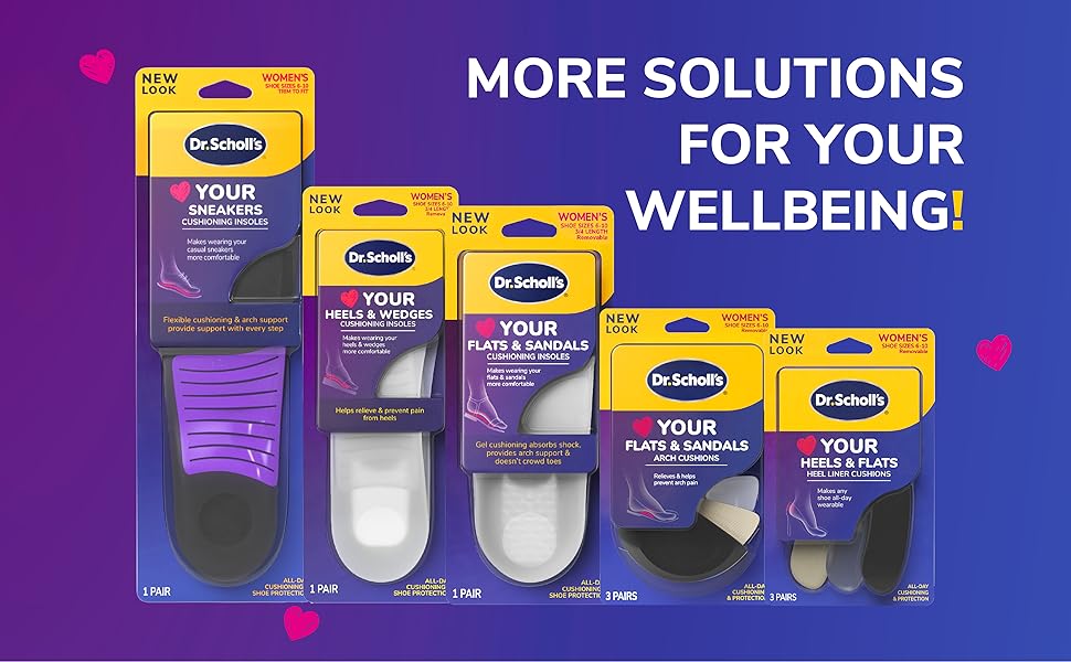 Dr Scholl's Insoles Heavy Duty / Work / Plantar Fasciitis / Heel / Arch / Tri-Comfort / Flats ...
