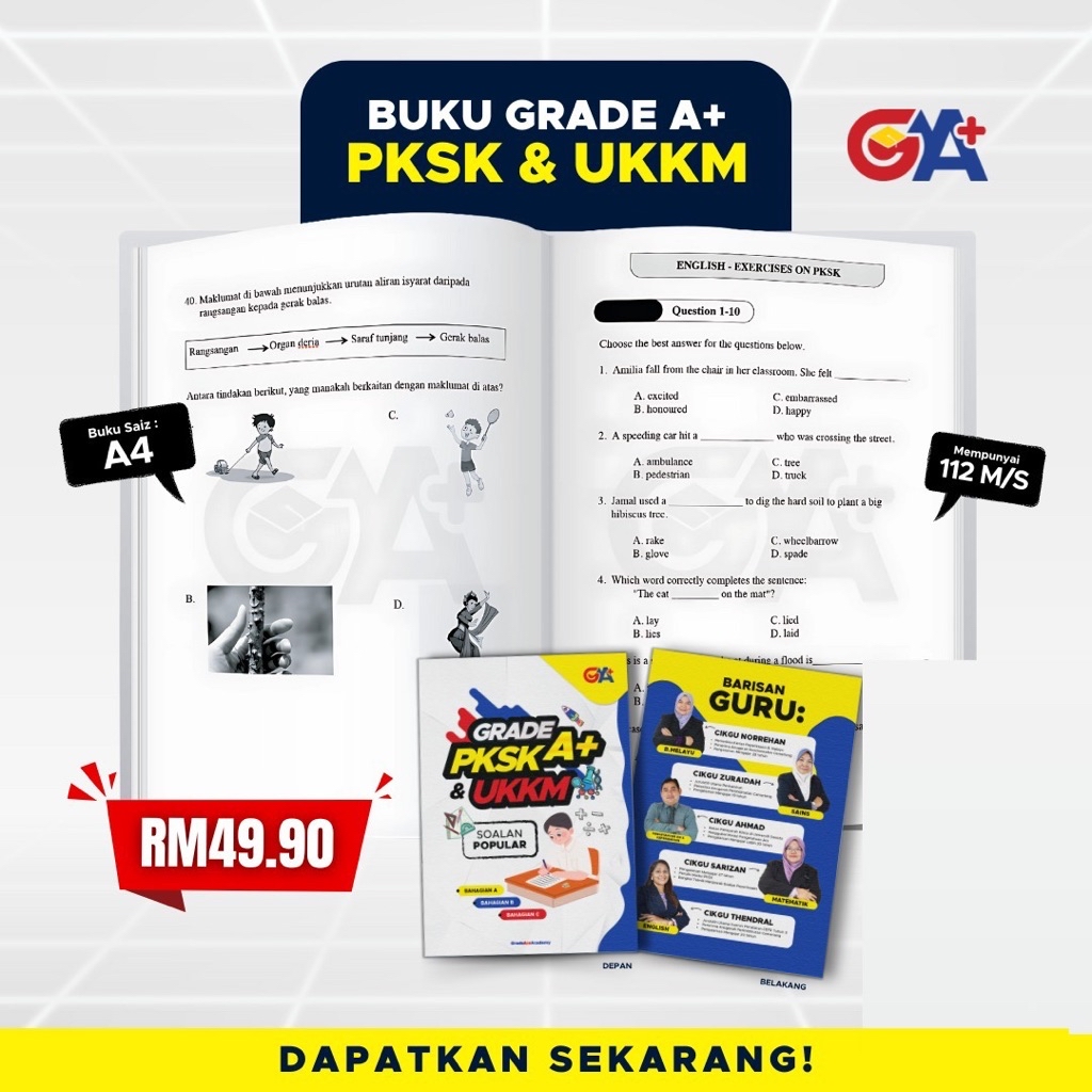 [Edisi Terkini 2025] Buku Grade A+ PKSK & UKKM Tahun 6 | Format Terkini SBP MRSM | Latihan ...