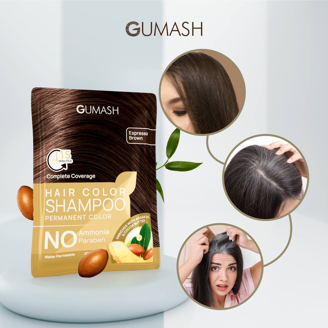 GUMASH HALAL HAIR COLOR SHAMPOO NO PARABEN NO AMMONIA TELUS AIR SAH ...