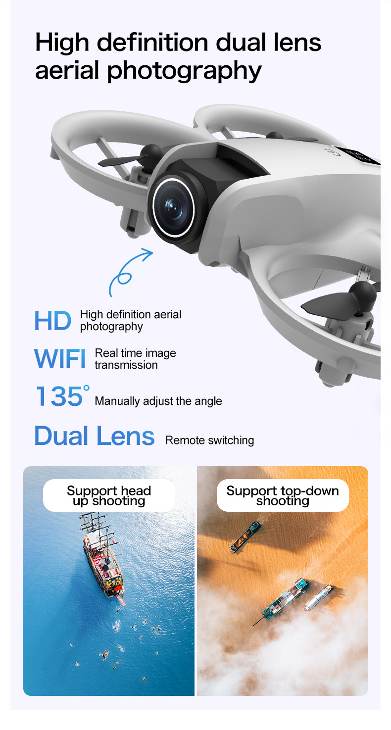GT3 Mini Drone Dual Camera Remote Control i1 Drone Aerial Airplane ...