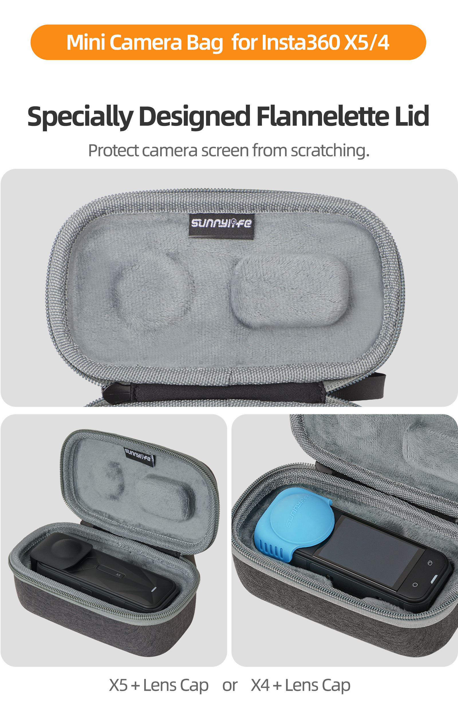 Sunnylife Insta 360 X5 Portable Carrying Case Handbag Protective Combo ...