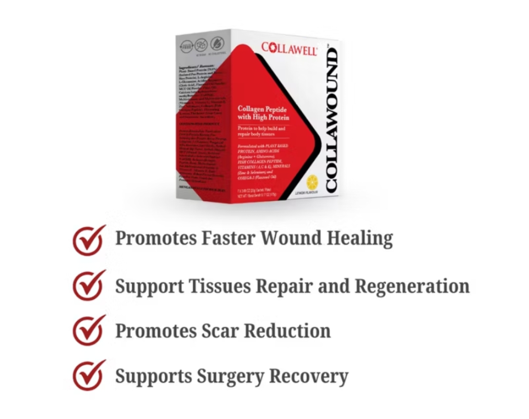 COLLAWELL® Collawound (25g x 7 sachets) | Wound Recovery (suplemen ...