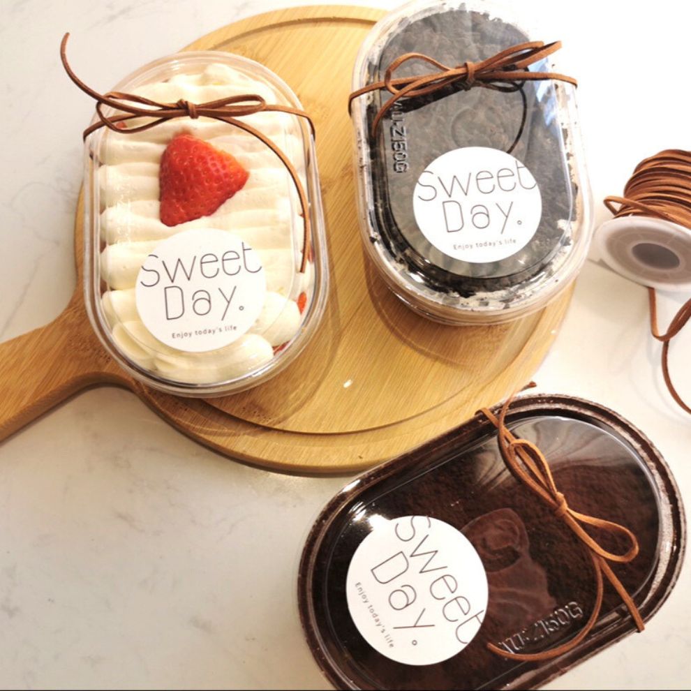 Transparent cake box Pudding box Mousse Box Bekas kek - Non ...