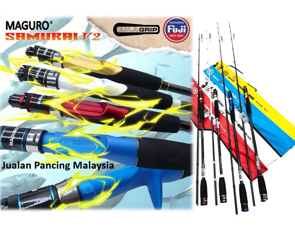 MAGURO 2025 fishing rod SAMURAI V2 SOLID CARBON MSSC SPINNING & BAIT ...