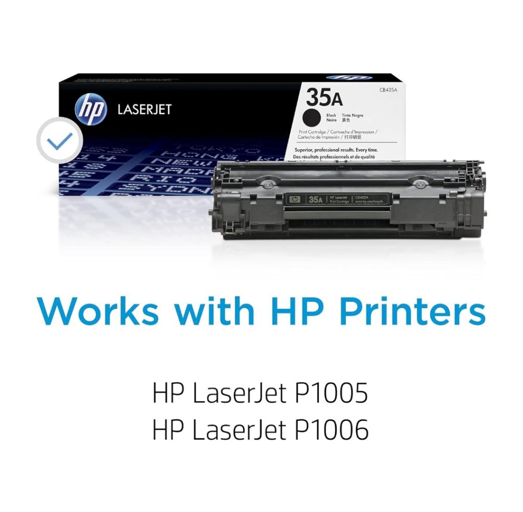 HP 35A / CB435A LASERJET PRO BLACK TONER CARTRIDGE/ FOR PRINTER MODELS ...