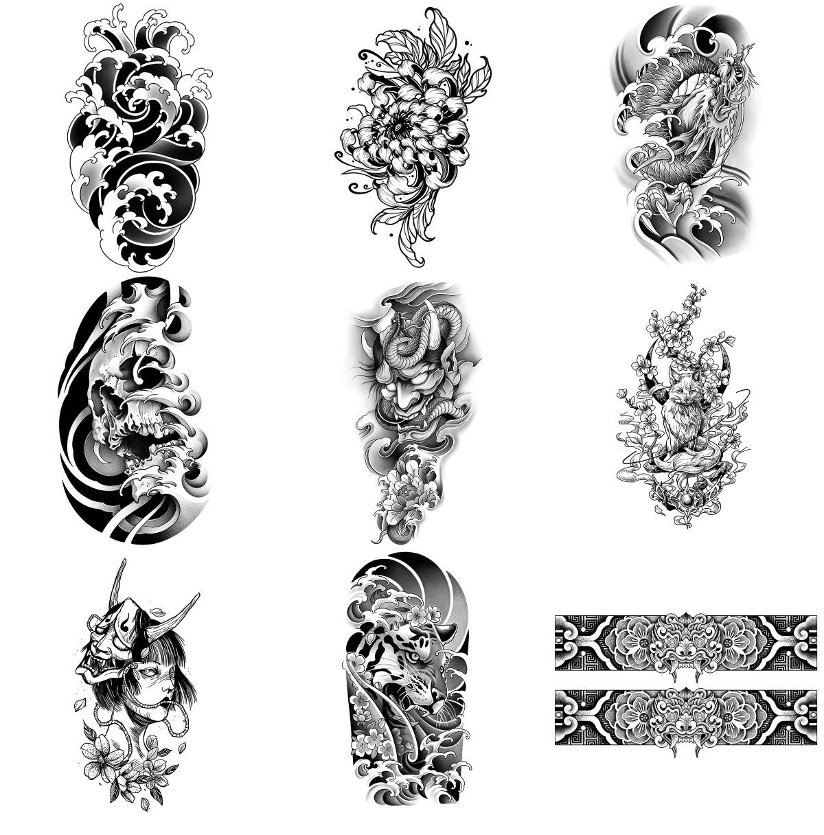 [𝚂𝚝𝚎𝚊𝚍𝚢𝙸𝙽𝙺] Lasts 15 Days Temporary Tattoo Sticker Tatu Pelekat ...