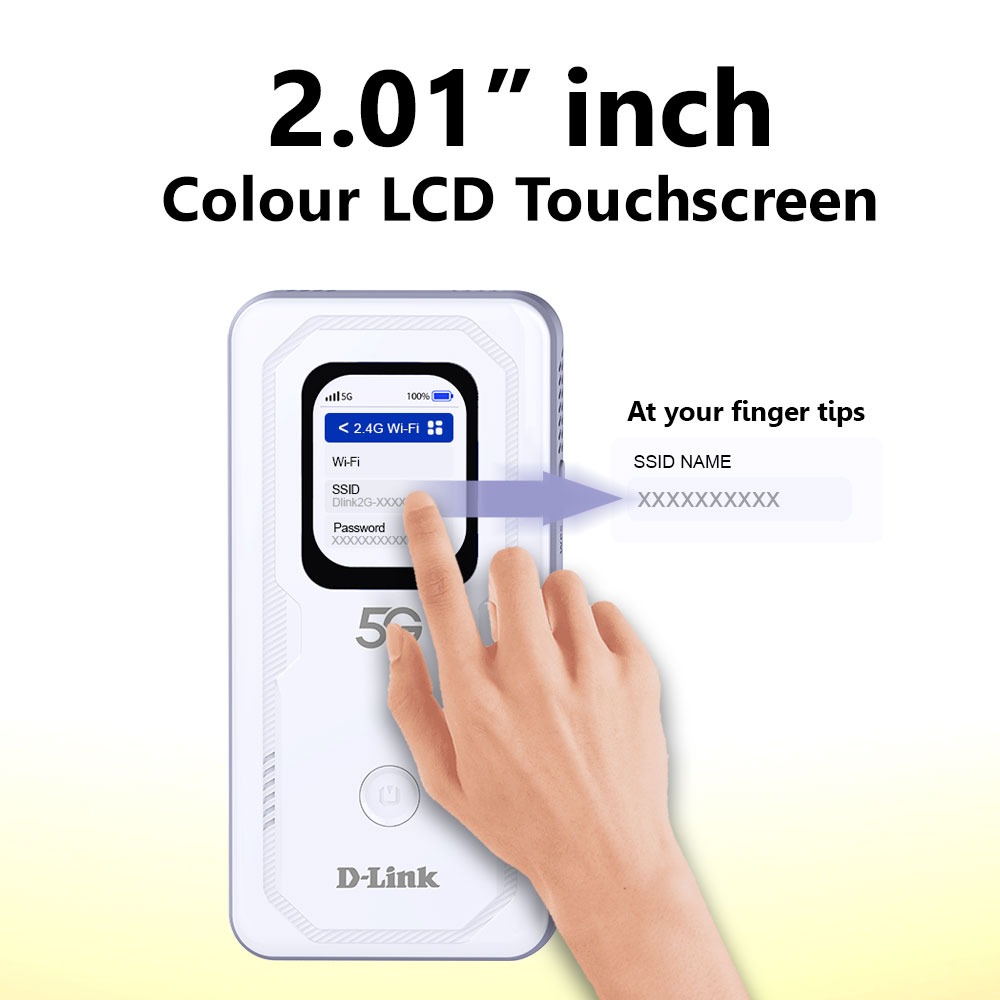 D-Link DWR-U2100 / U2000 5G WiFi Hotspot Mobile Router | WiFi6/5 ...