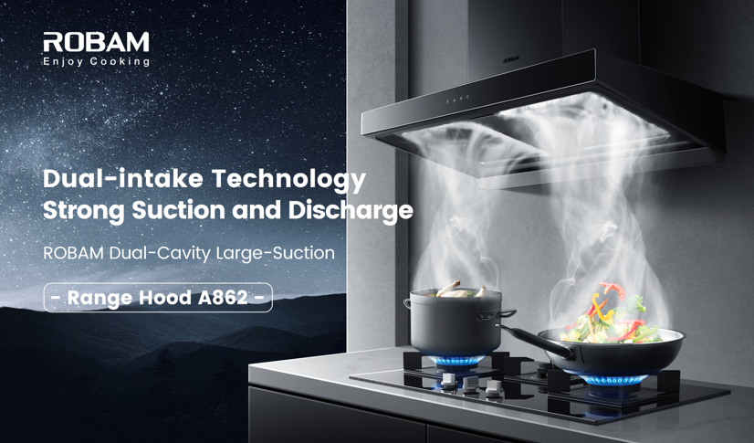 ROBAM Package Dual Cooker Hood (A862) + Gas Hob (B272 / W2985 / ZG830B ...