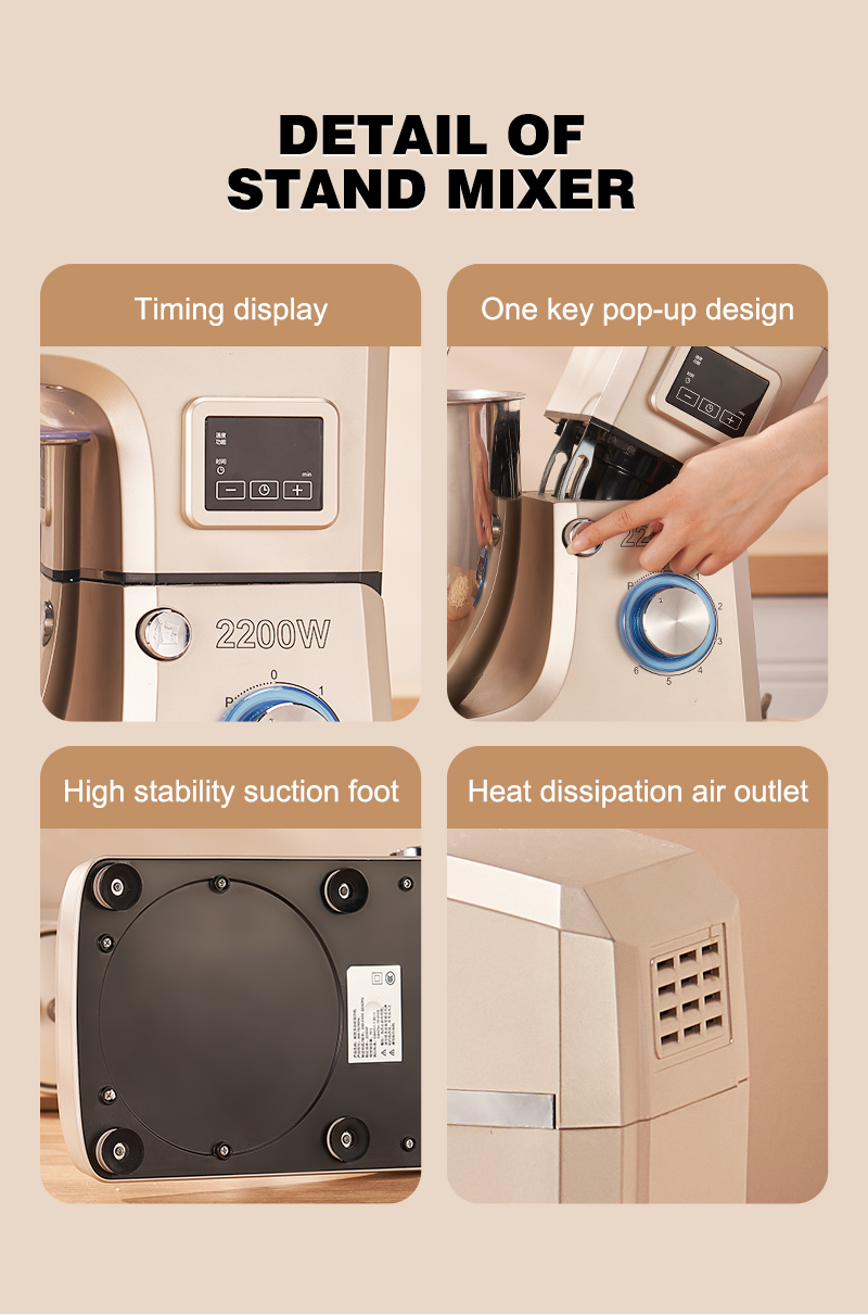 SUNATUR 顺然 Heavy Duty Stand Mixer High Power Kitchen Mixer 2200W/10L (SM-15110N/SM15110NL ...