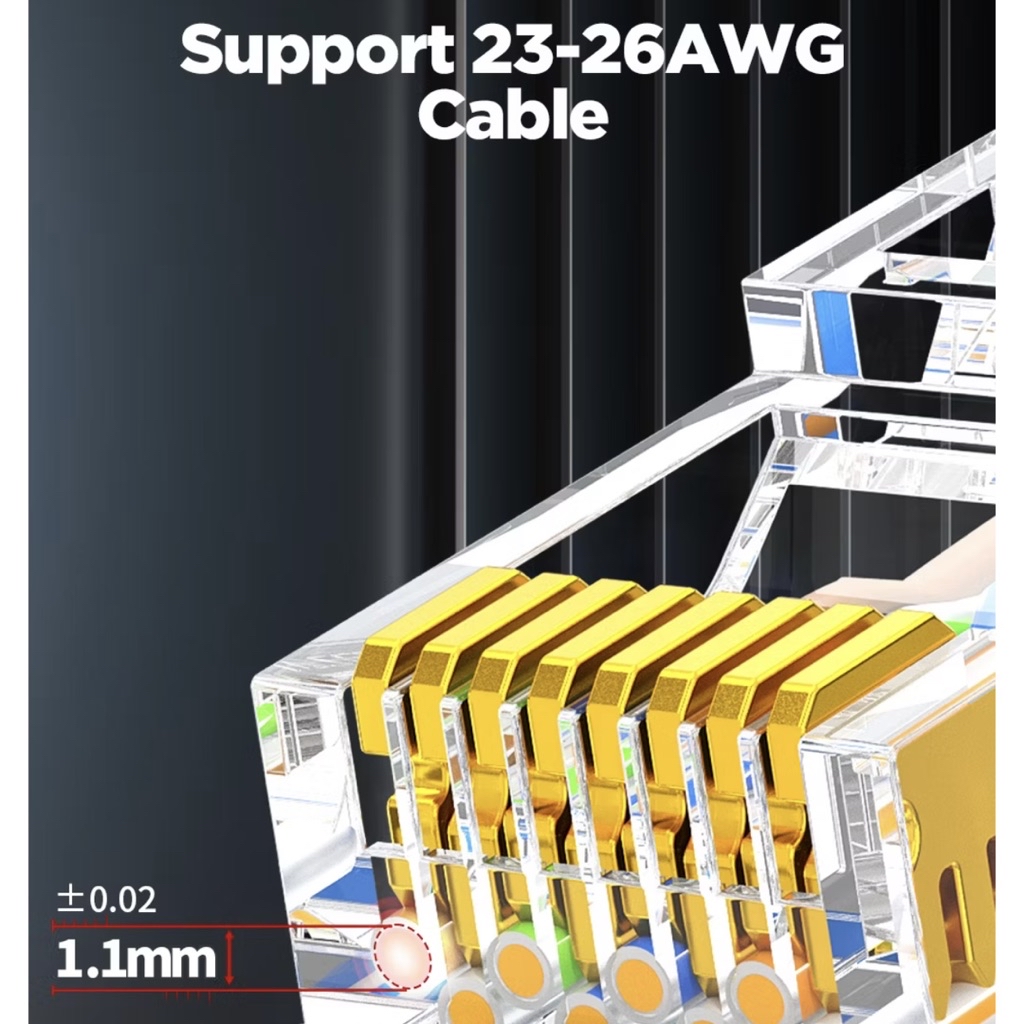 COMMSCOPE AMP CAT6 RJ45 Modular Plug Connector LAN UTP 8P8C (RJ45 ...