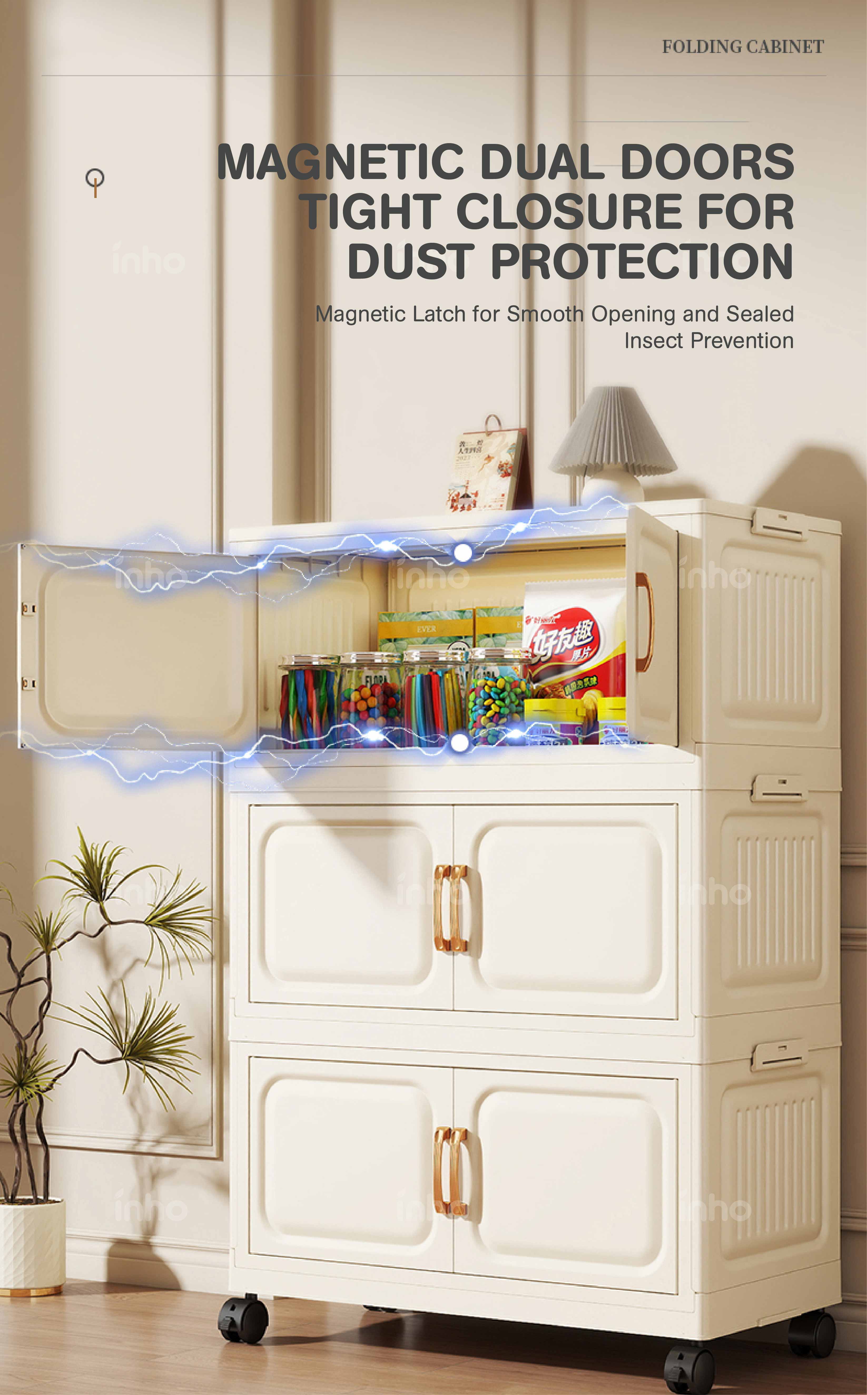【Shipping Promo】INHO L50-80cm (1-6 Layers) 2 Doors Multipurpose ...