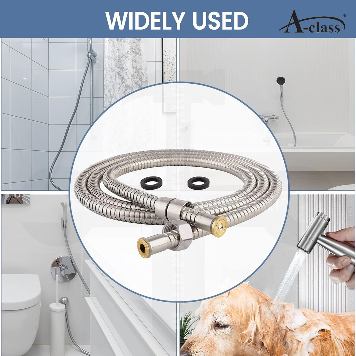 A-CLASS Stainless Steel Flexible Hose Explosion Proof Shower Toilet ...