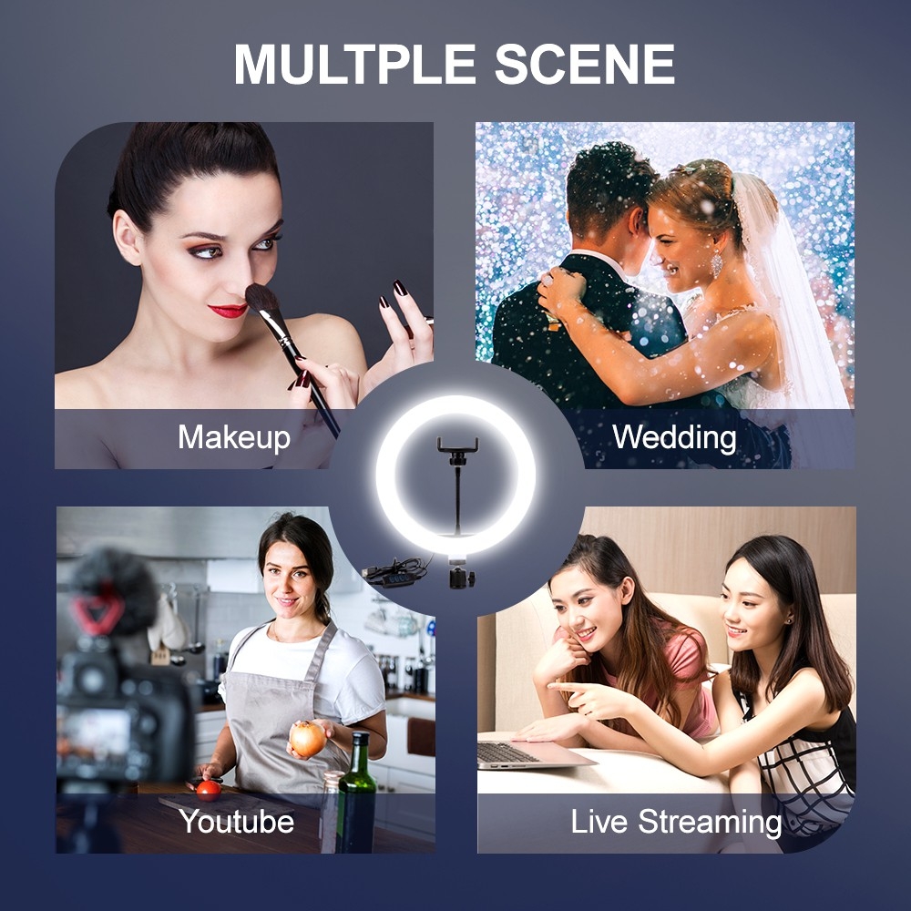 26CM / 30CM / 33CM / 36CM / 45CM Mobile Phone Live Selfie Ring Light Makeup Photography Selfie ...