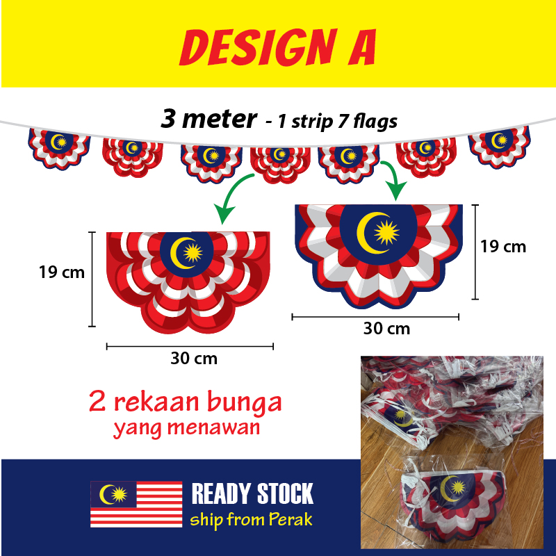 Panji-Panji Merdeka | Hiasan Hari Kebangsaan | Dekorasi Merdeka Kelas ...