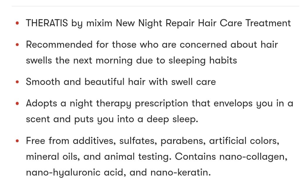 THERATIS NIGHT REPAIR SHAMPOO & TREATMENT & HAIR SERUM | Shopee Malaysia