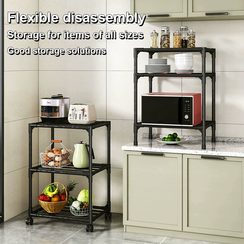 170CM Steel Kitchen Pot Rack For Cookware Pans Microwave Rice Cooker ...