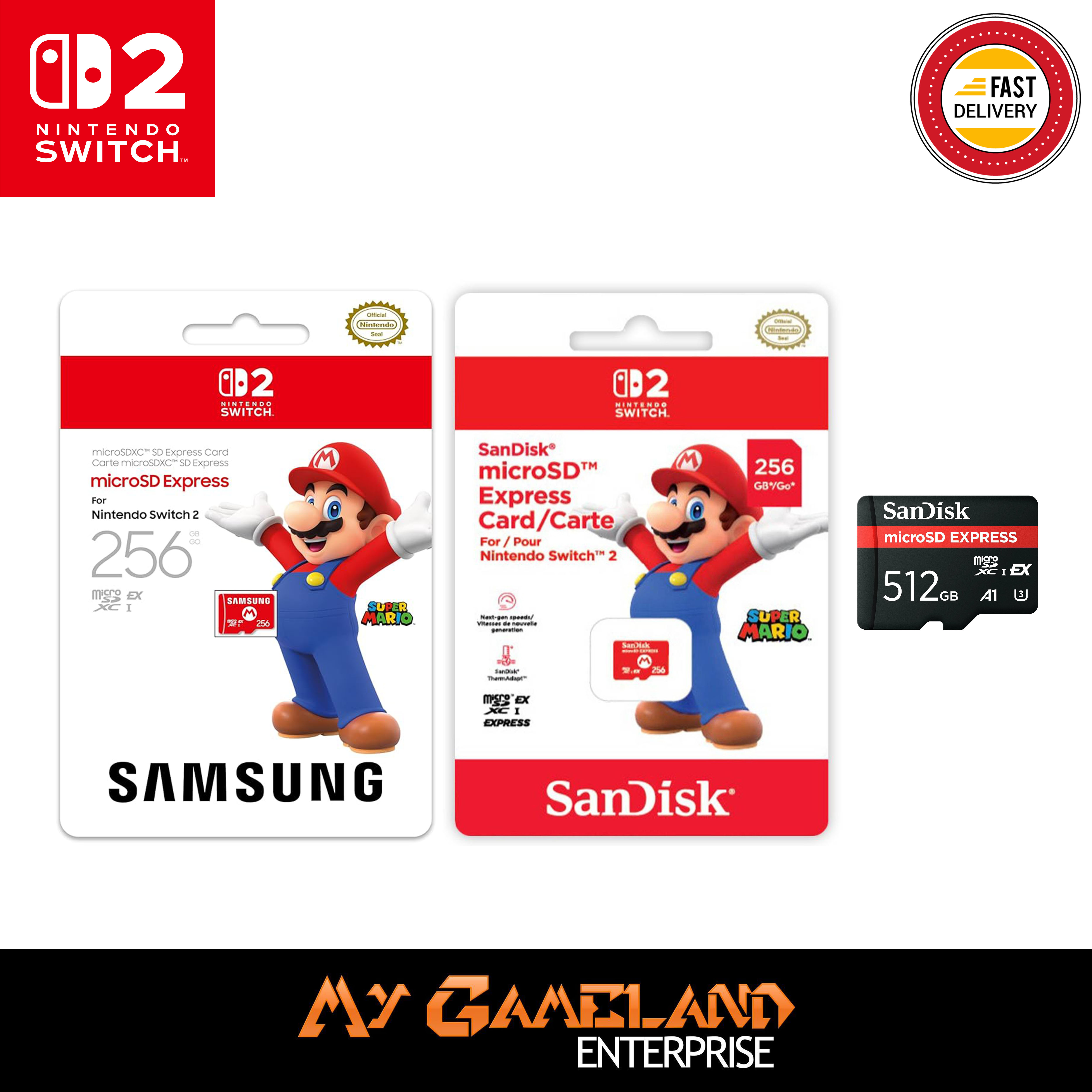 Nintendo Switch 2 | NSW2 Samsung / Sandisk MicroSD Express Card 256 GB ...