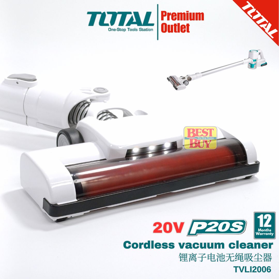 TOTAL Tools 20V series Cordless vacuum cleaner w/ 1 pc 2.0Ah Battery ...