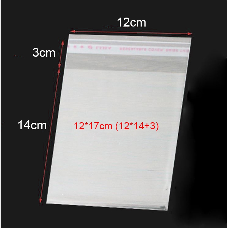 Self Adhesive OPP Plastic Bags (100 pcs) – Transparent Resealable Clear ...