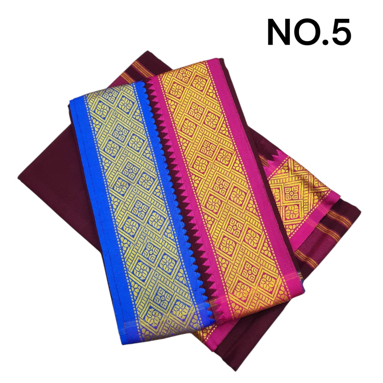8x4 Abhinav Sathyam Special Color Cotton Veshti/Dhoti with Big Design ...