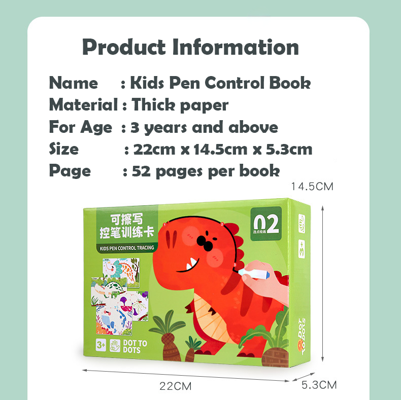 Kids Pen Control Book Training Step Tracing Toys | Buku Latihan Cara ...
