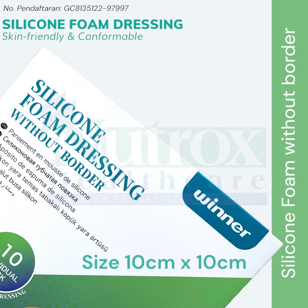 Winner’s Silicone Foam Dressing Without Border 10cm x 10cm, REF 102114 ...