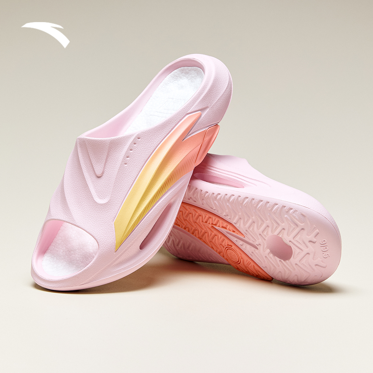 ANTA Men Nitrogen Bubble Basketball Slippers 9125B1808S-3 -Pink/Orange ...