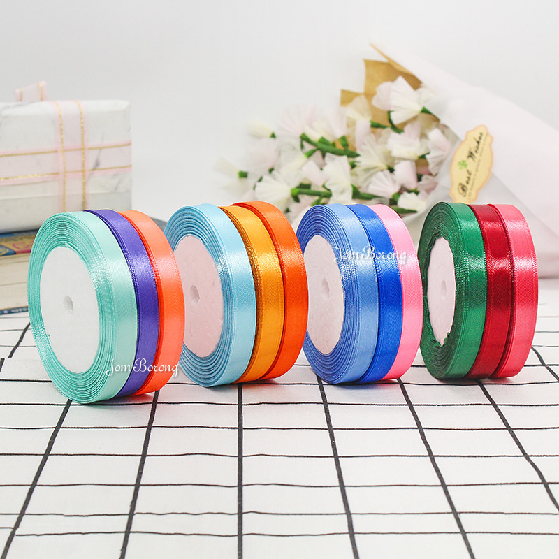 (22M) 1CM SATIN Ribbon Riben Reben Ribben Organza Gift Flower Bouquet ...