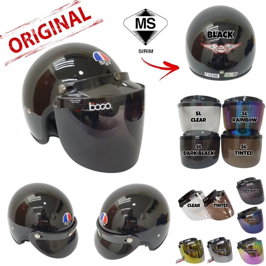 cm+Motor SGV Wings Half Helmet Original Motorcycle SIRIM Approved With ...