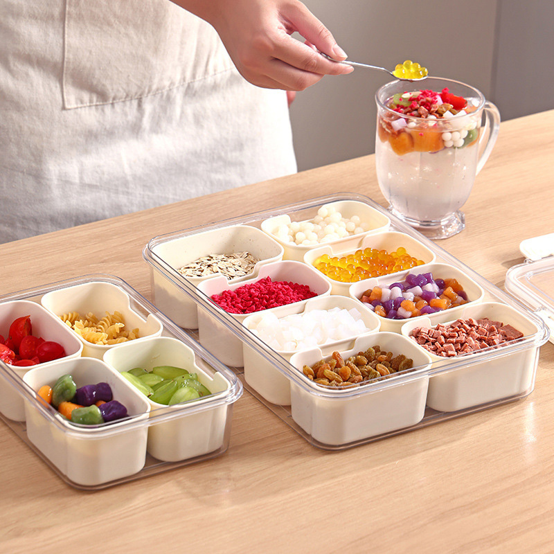 𝗟𝗢𝗖𝗞 𝗧𝗜𝗚𝗛𝗧 》 Food Storage Container Sealed Box Divided Removable ...