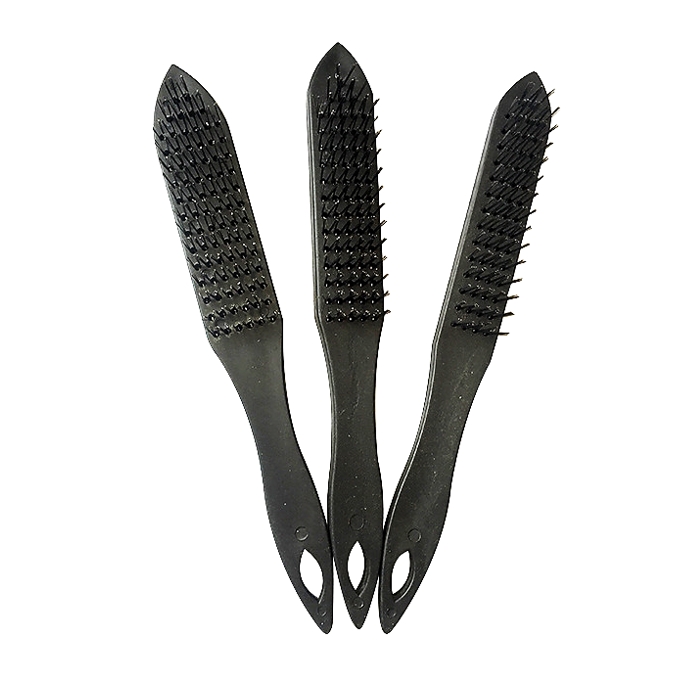 Steel Wire Hand Brush PVC Plastic Handle / Berus Besi 塑胶柄铜丝刷 | Shopee ...