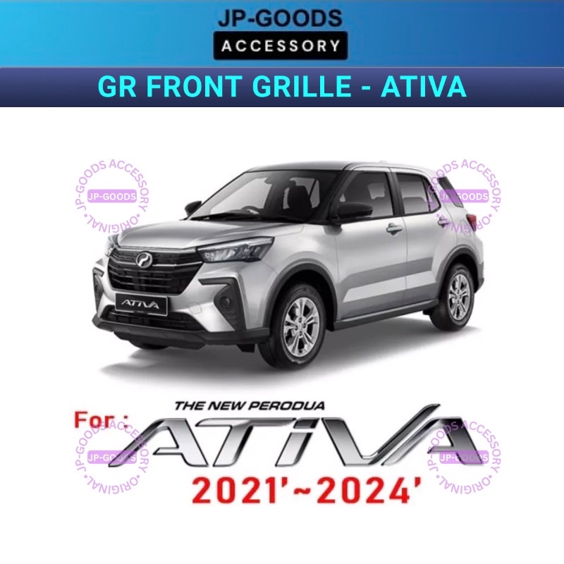 Perodua Ativa 2021 GR Front Grill Gloss Black Mini Cooper Style Piano ...