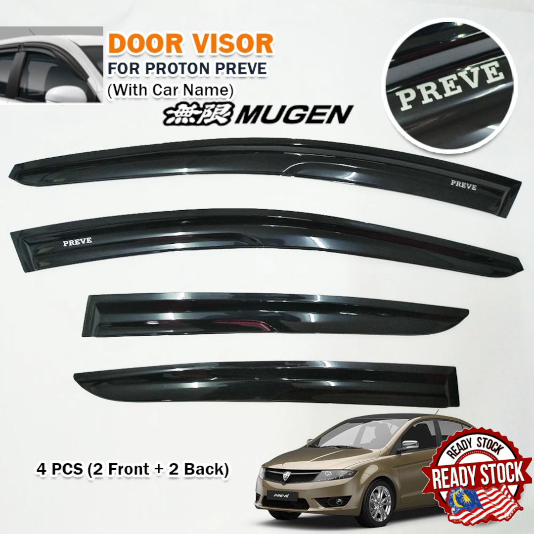 4pcs Proton Preve Door Visor MUGEN Window Cover Rain Guard Air Press ...