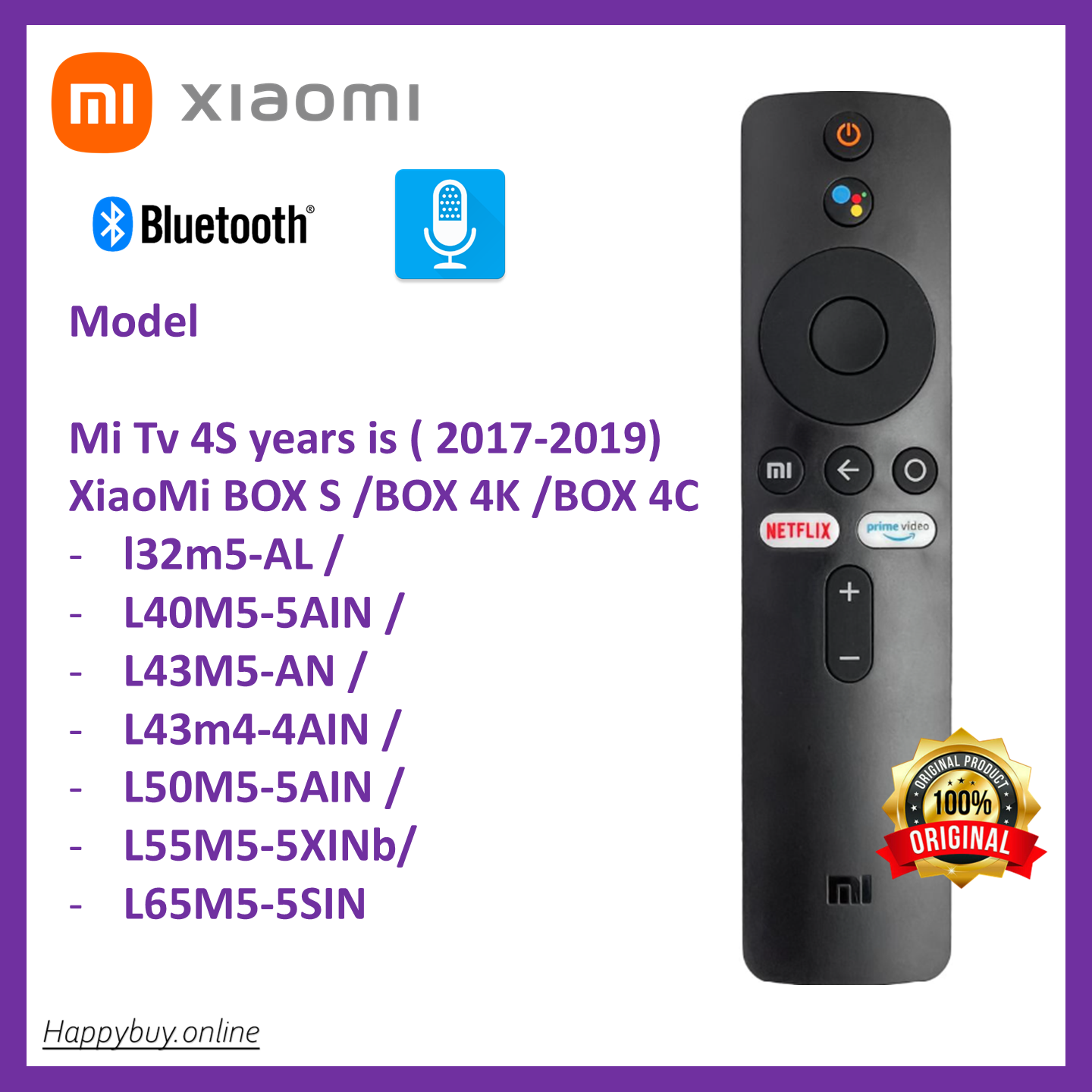 XMRM-00A Xiaomi MI Box S/4K/4C Original TV Remote Control Xiao MI MI ...