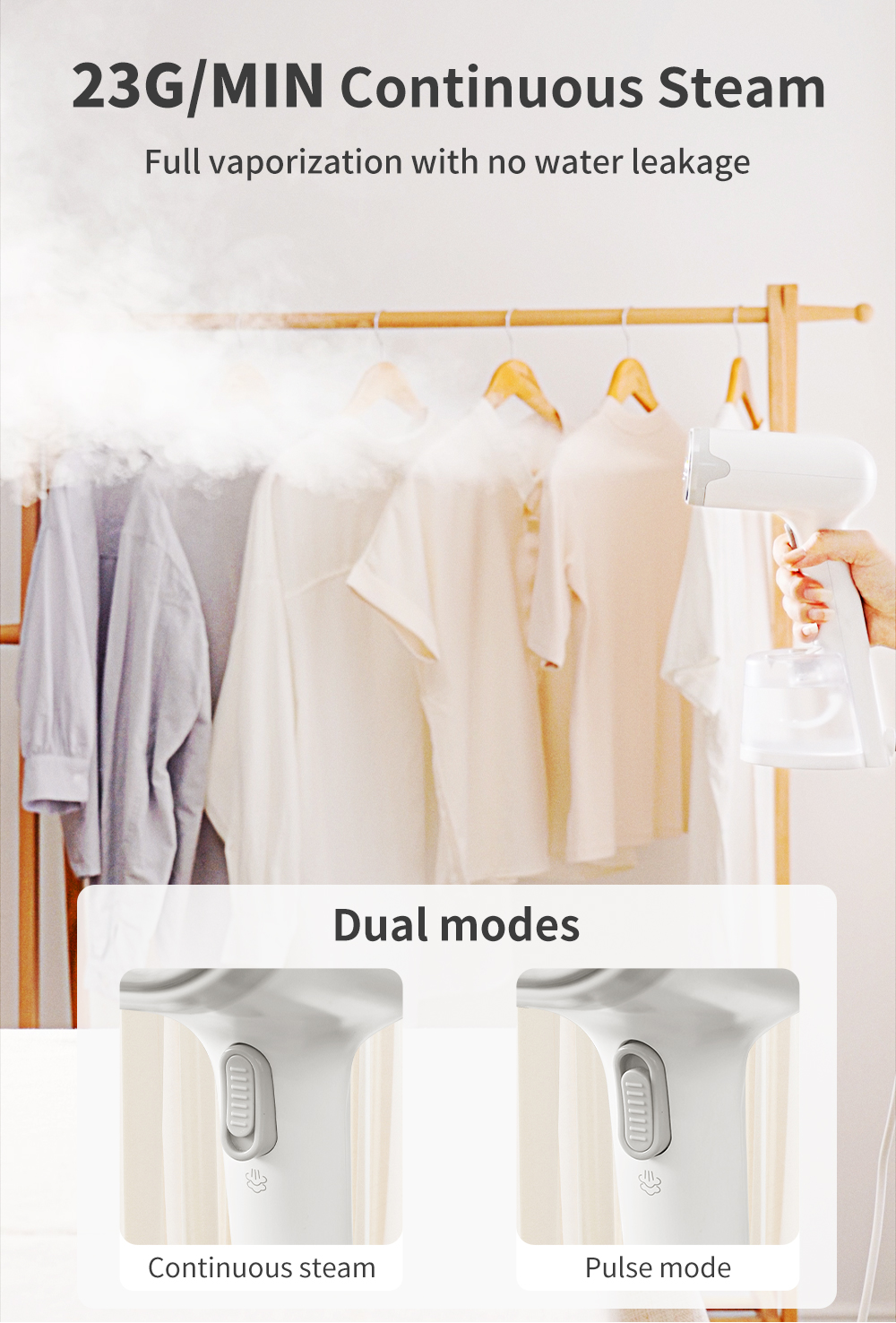 Simplus Handheld Garment Steamer丨1200W丨23g/min Steam丨280ml Water Tank丨 ...