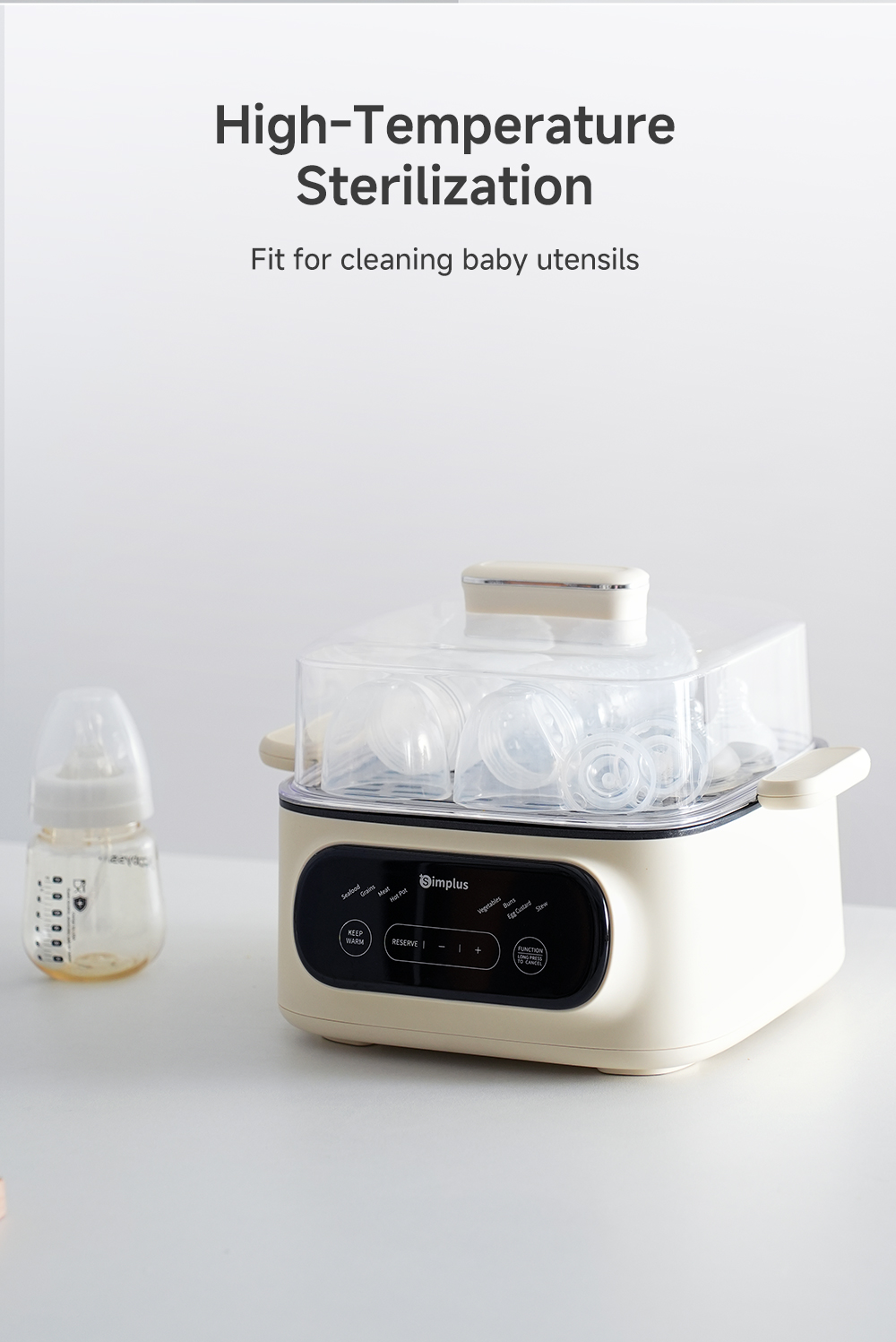 Simplus Electric Food Steamer | 2-Tier 11L Capacity |2-in-1 Steam and ...