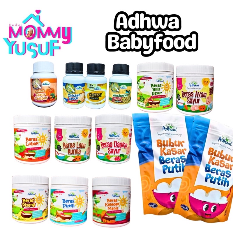 Adhwa Baby Food Ready To Eat Makanan Bayi Bubur Nasi Beras Putih Ayam ...