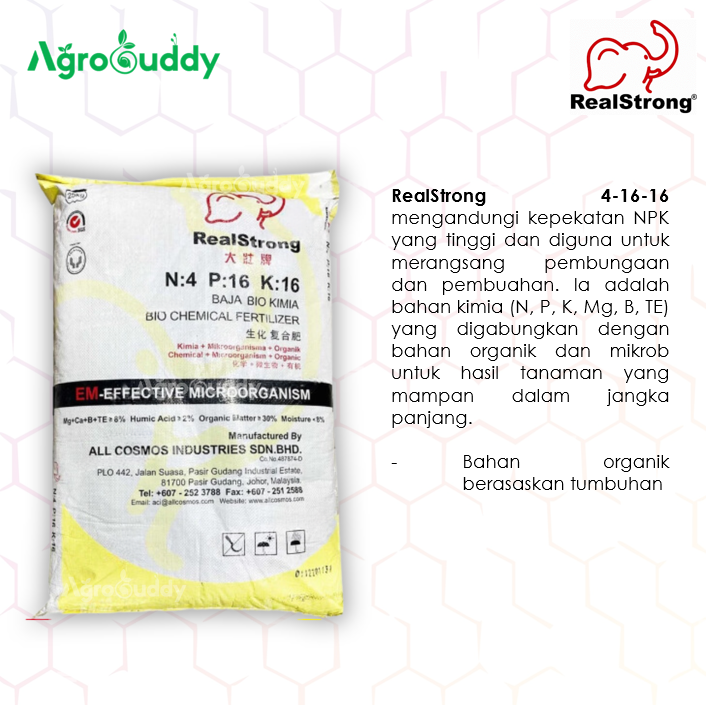 [1KG] AgroBuddy X Real Strong Baja Bio Kimia Subur Pokok Buah Besar ...