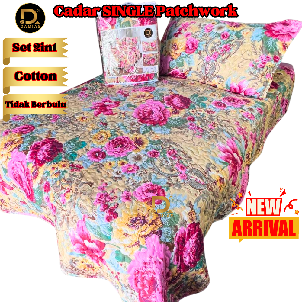 Cadar SINGLE Fahim Bujang Patchwork Set 2 in 1 Random Cotton Sejuk ...