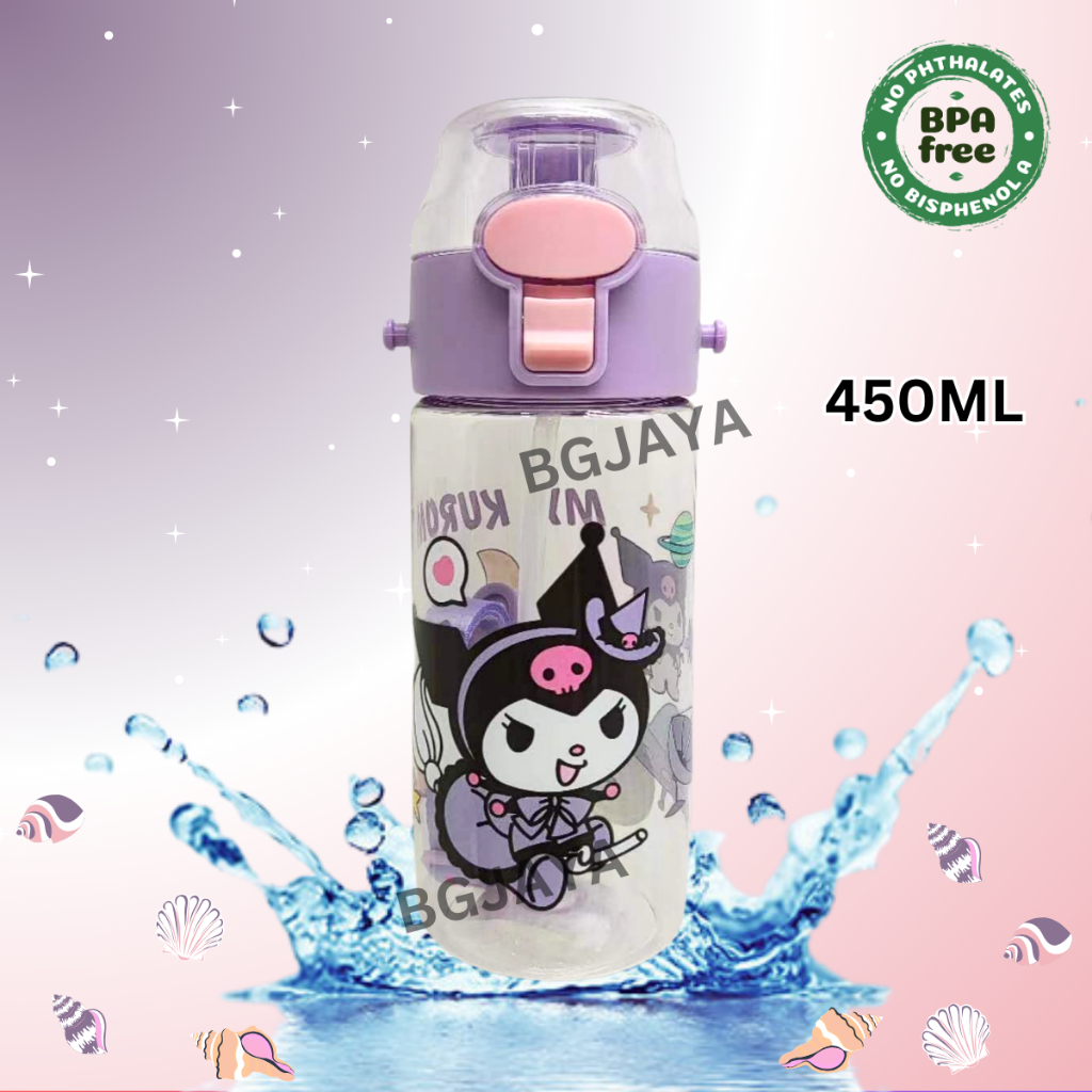 450ML/550ML Kids Cartoon Water Bottle Straw Drinking Bottle BPA Free ...