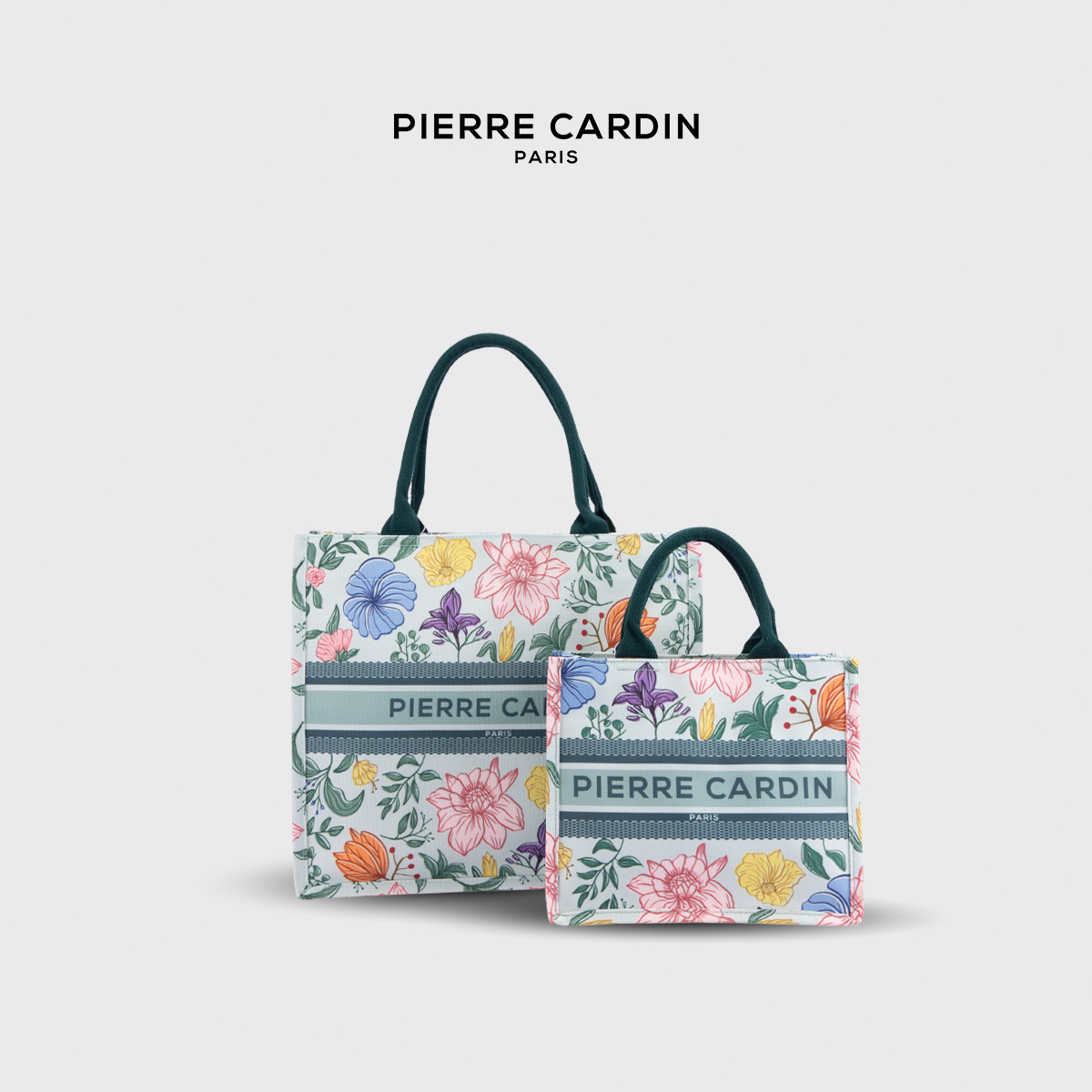 Pierre Cardin Women's Black Floral Canvas Tote Bag | Shopee Malaysia
