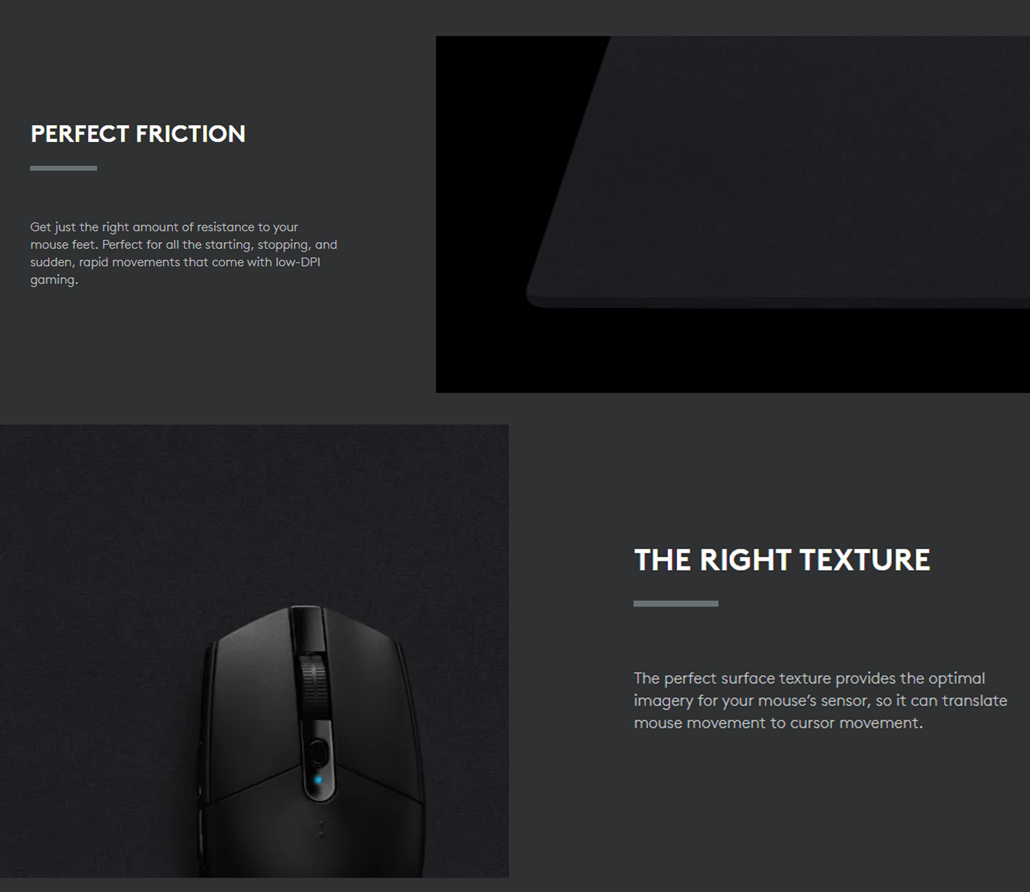 Logitech Gaming Mouse Pad with Cloth / Hard Surface Material - G740 ...