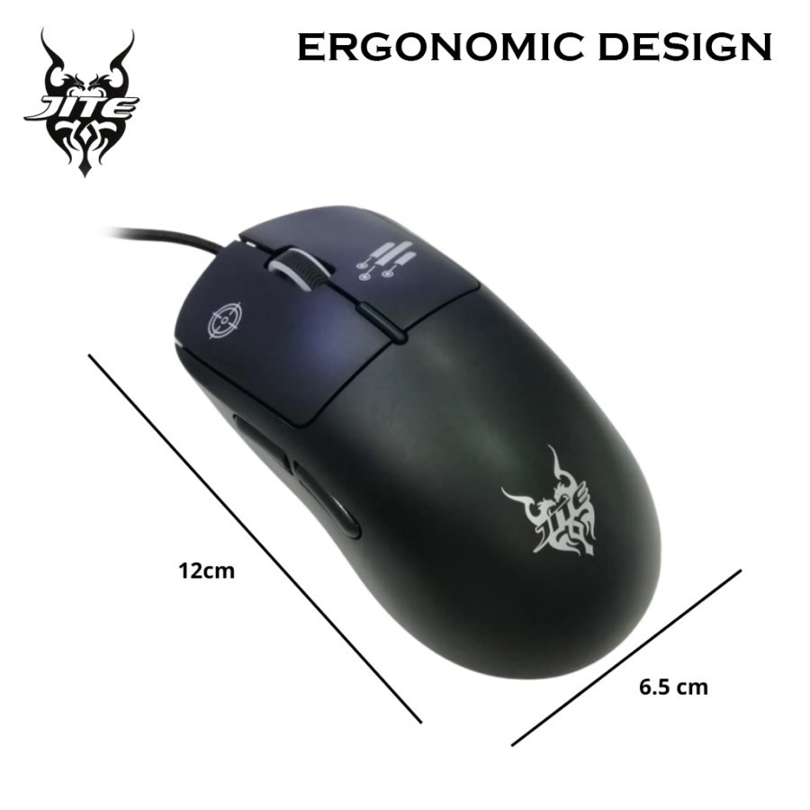 JITE G-04 G04 Performance USB Optical Focus Plus RGB Wired Gaming Mouse ...