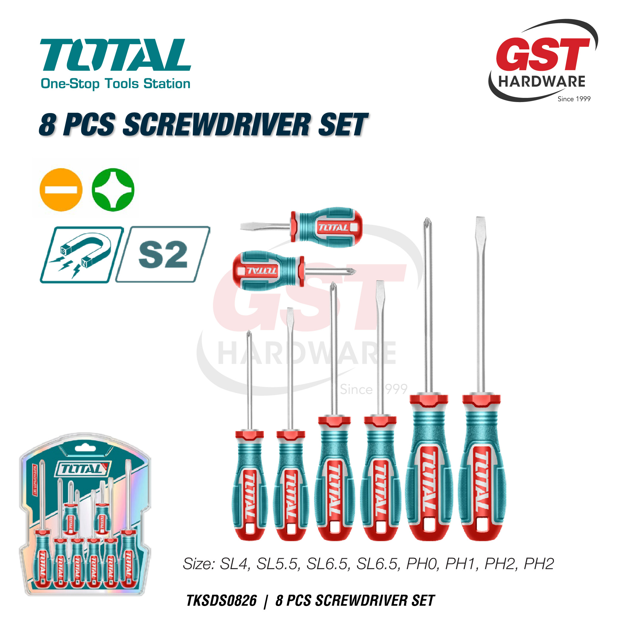 🔥 TOTAL 8pcs Screwdriver Set Total Screwdriver Set Screwdriver Total ...