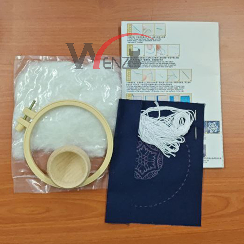 Embroidery Pin Cushion Kit Cushion Wooden Base Wooden Bowl Sewing Pin ...