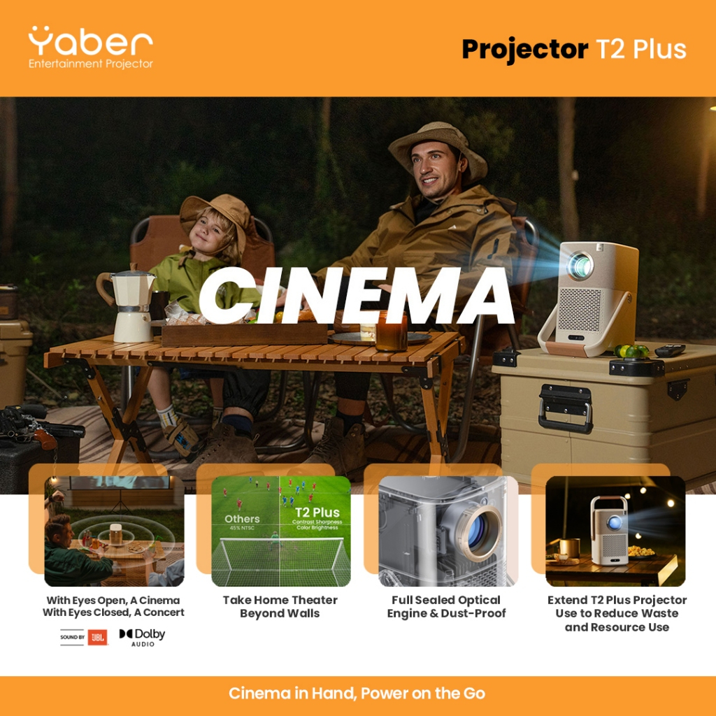 Yaber T2 / Yaber T2 Plus Projector | T1080P FHD | 450 ANSI Lumens | JBL ...