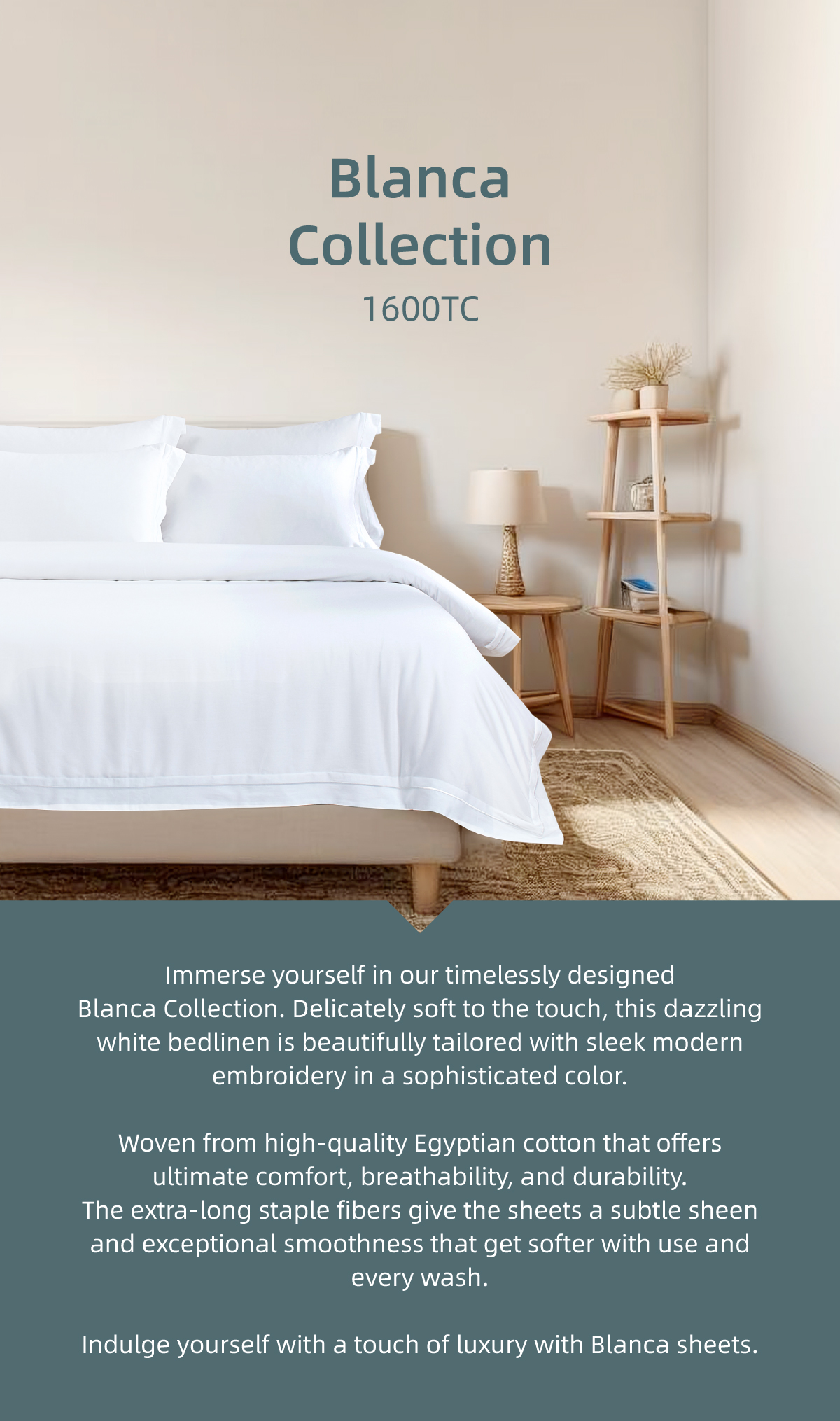 Epitex (Quilt Cover Set) 1600TC Blanca Egyptian Cotton Hotel Collection ...