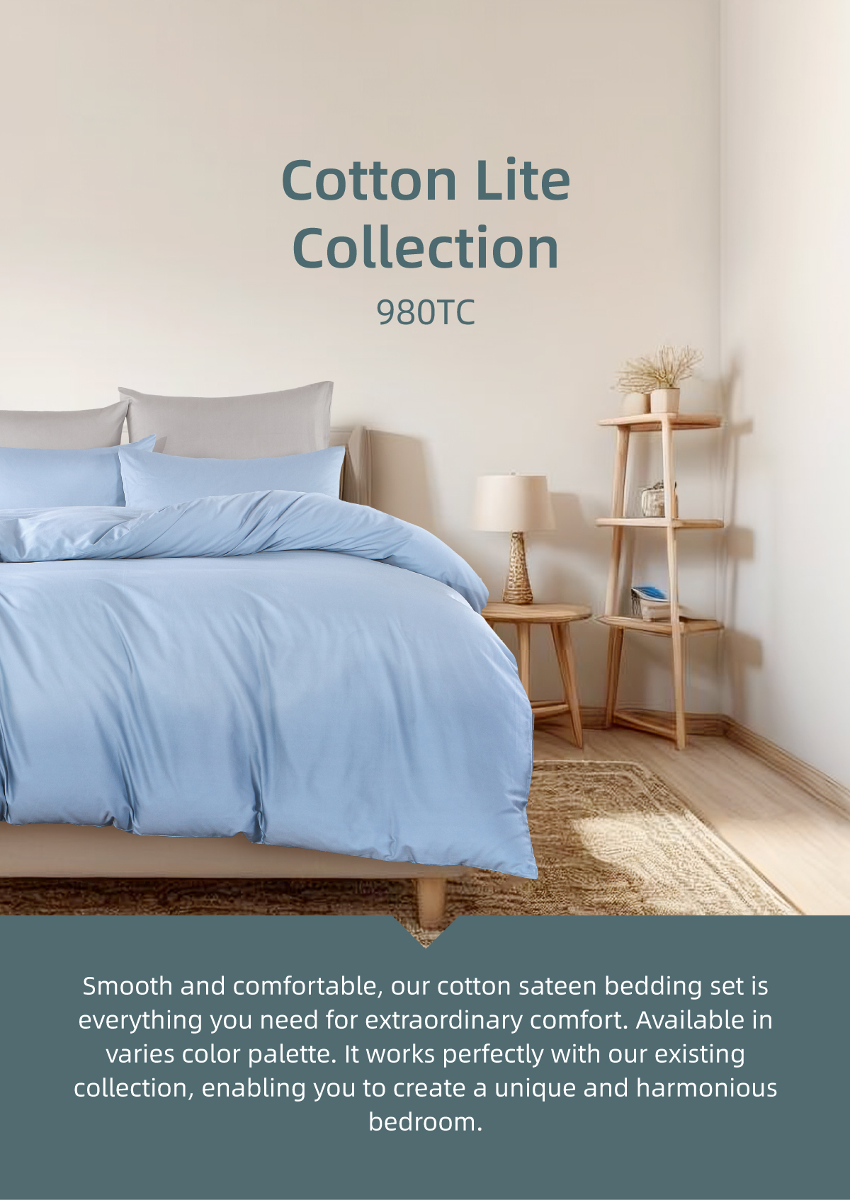 Epitex (Quilt Cover Set) 980TC Cotton Bedsheet | 100% Pure Cotton ...