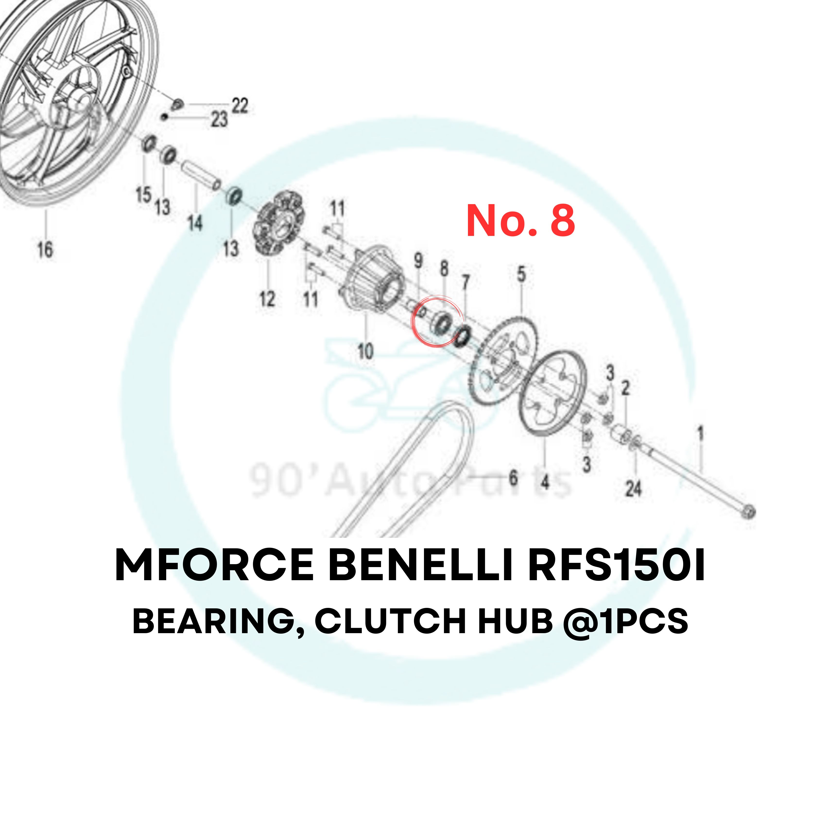 M FORCE BENELLI RFS150 I R18 I MFORCE BENELLI RFS150I R18I BEARING ...